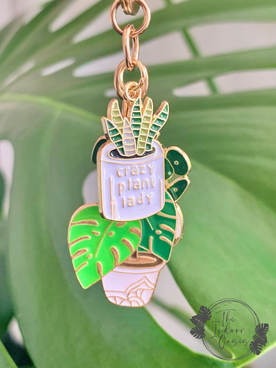 Crazy Plant Lady Keyring – The Indoor Oasis NZ